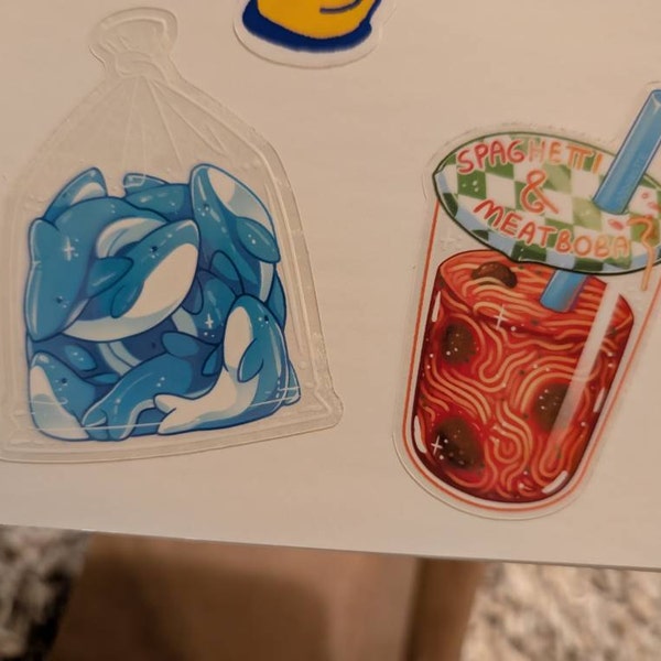 Sponge Cake Sticker Semi Transparent Sticker Vinyl Sticker Die Cut ...