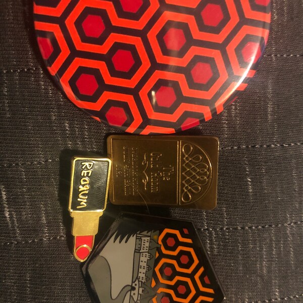 Set of 3 the Shining Hard Enamel Pins - Stanley Kubrick- Horror Movie ...