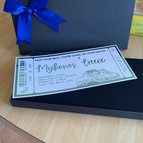 Holiday Golden Ticket Scratch Card Reveal Boarding Pass Destination ...