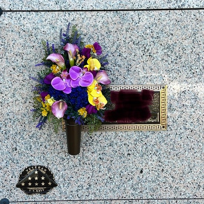 Mausoleum Floral Design, Crypt Niche Holder Arrangement, Grave Side ...
