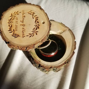 Personalized Rustic Ring Box, Engraving Ring Box, Wedding Ring Boxes ...