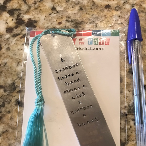 Teacher Bookmark - Personalized Bookmark - Thank You Gift for Teacher ...
