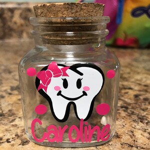 Tooth Fairy Jar, Personalized Tooth Jar, Baby Tooth Storage, Baby ...