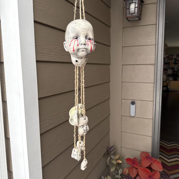 Handmade Creepy Doll Head Chimes - Etsy