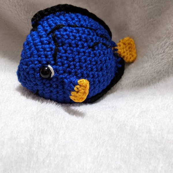 PATTERN: Beckett the Blue Tang Pattern - Amigurumi Plush Blue Tang ...