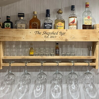 Personalised Gin Shelf / Bar - Etsy UK