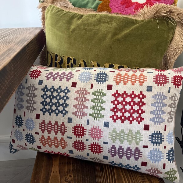 Welsh Blanket Tapestry Cushions - Etsy