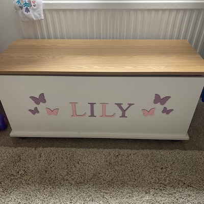 Personalised Toy Box Name & Embellishments. Toy Box Decor. Bedroom Door ...