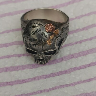 Skull Silver Men Ring Biker Vanitas Memento Mori SANDRO VERARDI Silver ...