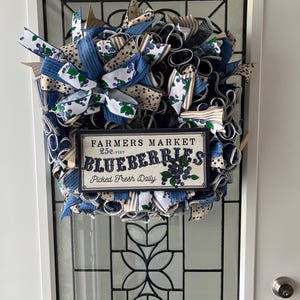 Fresh Lemons Wreath With Royal Blue Base and Lemon Ribbons . We Offer ...