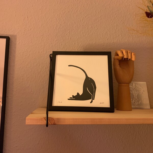 Monkey · Original Linocut · Wall Decoration · Picture · Art Print ...