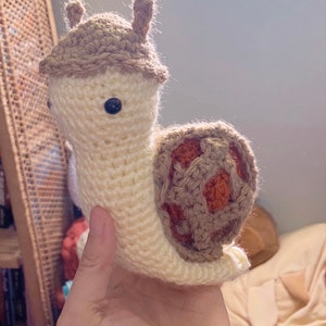 Crochet Pumpkin Pie Snail Pattern Crochet Snail Plush Fall - Etsy Canada