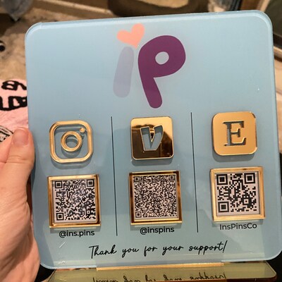 Mini QR Code Social Media Display Sign Social Media QR Code Sign Beauty ...