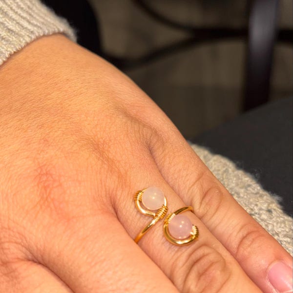 Adjustable Crystal Twist Ring, Crystal Jewelry, Wire Wrapped Crystals ...