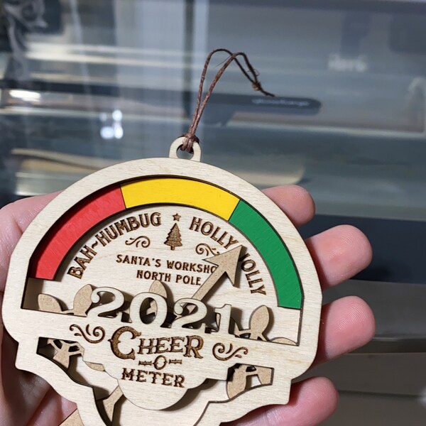 CHEER-O-METER Ornament SVG 2024 Laser Cut Files for Glowforge Laser ...