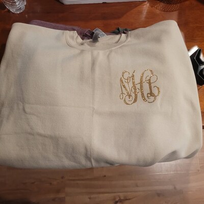 Monogrammed Sweatshirt Monogram Sweater Crewneck Gift for Her Gift ...