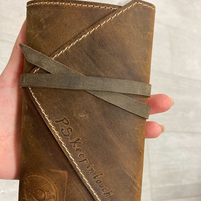 Personalized Leather Fly Fishing Wallet With Sheep Skin fishing Wallets ...