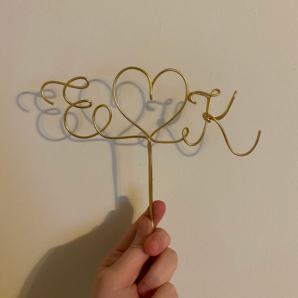 A Custom Wire Bookmark, A Personalized Wire Name Bookmark With a Heart ...