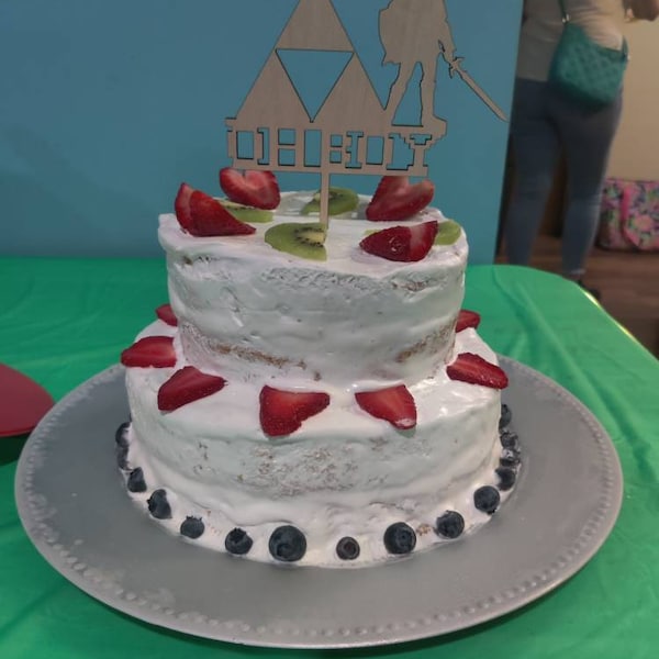 Oh Boy Link Cake Topper - Wooden Baby Shower Cake Topper, Link From ...