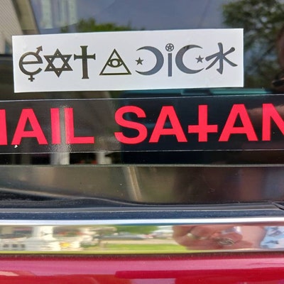 The ORIGINAL Eat A Dick Atheist Coexist Parody Removable Bumper Sticker ...