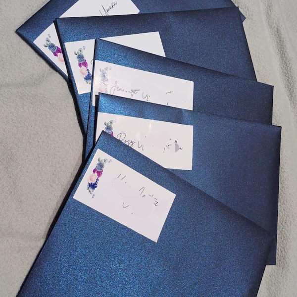 Set 6 Wedding Invitation A7 (5.25 X 7.25 In) Envelope Template for 5x7 ...