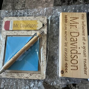 Teacher Gift Custom Post It Note Holder With Pen And/or Custom White ...