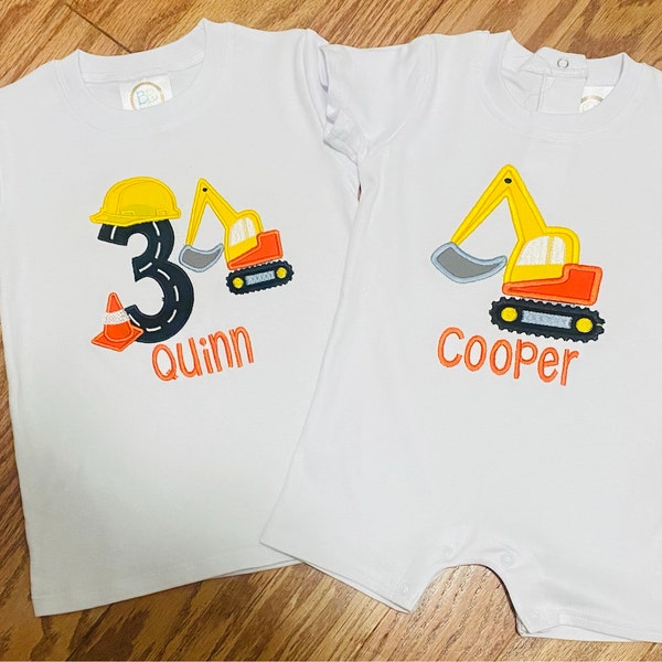 Number 3 Construction Digital Applique Embroidery File in 4x4 5x7. - Etsy