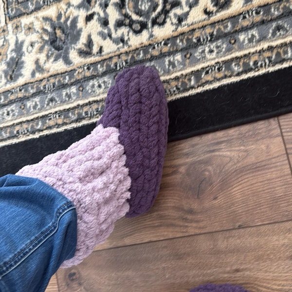 Chunky Knit Bootie Slipper/full Video Tutorial/hand Knit Slippers ...
