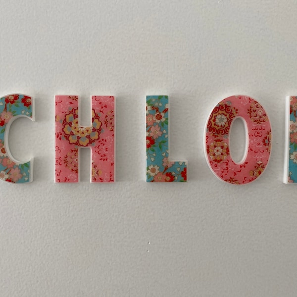 Decorative Letters for Kid's Room - Shades of Red & Pink - Etsy