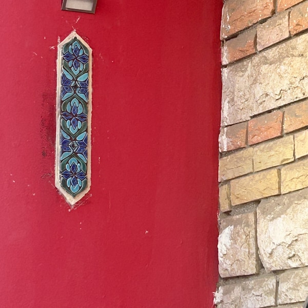 Moroccan Ceramic Column Tiles: Turquoise Glazed Pillar Decor (set of 6 ...