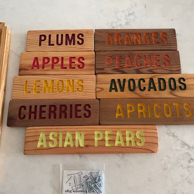 PEACHES Sign, Outdoor Sign, Yard Art, Garden Marker, Fruit Tree Sign ...