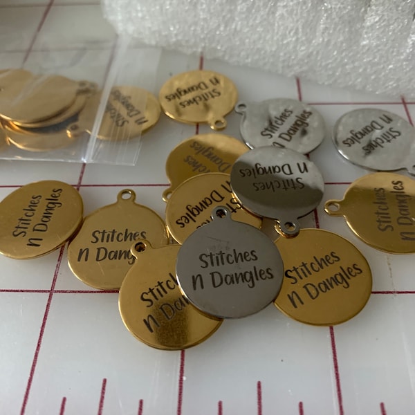 Custom Laser Charms Stainless Steel Personalized Charms - Your Text ...