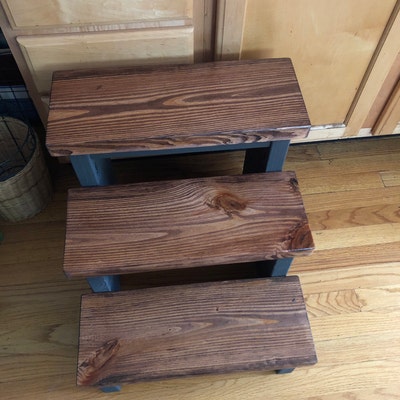 Three Step Stool Extra Large Step Stool - Etsy