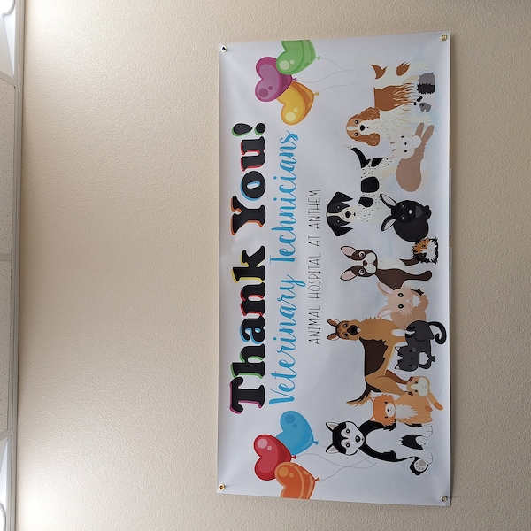 Veterinary Appreciation Week Banner, Personalized Veterinarian Staff ...