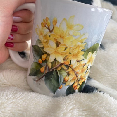 Spring Daffodil Symphony, Charming Daffodils, Watercolor Floral Mug ...