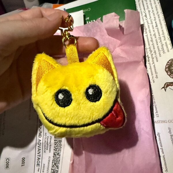 Plushie Cat AJ Emotes Keychain - Etsy
