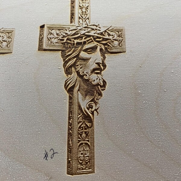 Crucifixion Cross With Jesus 3D Illusion Digital Design for Laser ...