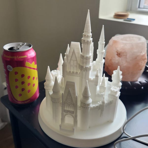 Cinderella Castle Night Light - Cake Topper - 3D Printed - Miniature ...