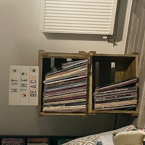 Vinyl Record/lp Stackable Wooden Crate for Great Looking Storage and ...