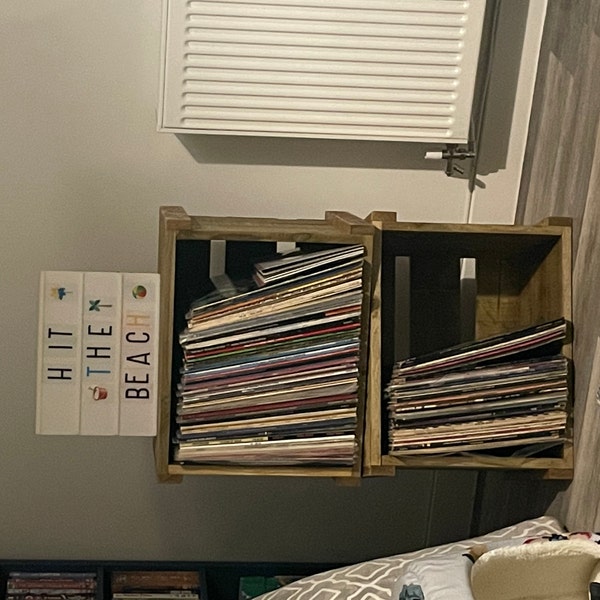 Vinyl Record/lp Stackable Wooden Crate for Great Looking Storage and ...