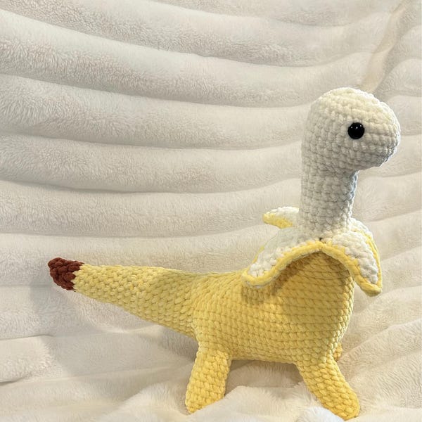 Bananasaurus Dinosaur NO SEW Crochet Pattern - Etsy UK