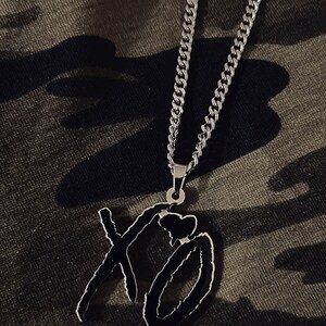 The Weeknd XO Necklace Iced Out XO Pendant Stainless Steel Chain abel ...