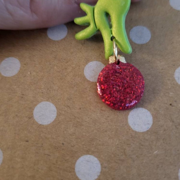 Handmade Clay HO HO Drop Earrings - Etsy