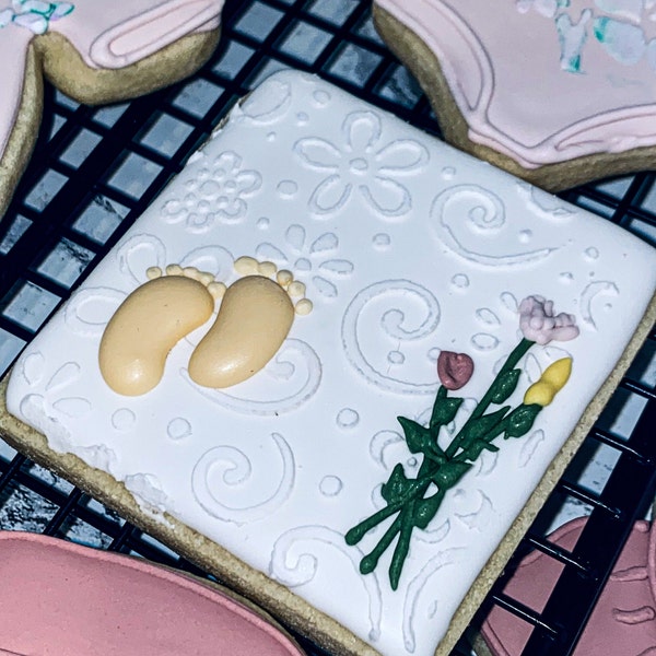 Baby Footprints Royal Icing Transfer Sheets (3 Sizes) - DIGITAL ...