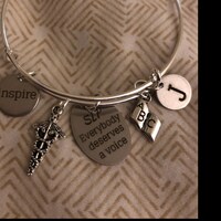 SLP Bracelet Speech Therapy Bangle SLP Gift Speech Therapy - Etsy