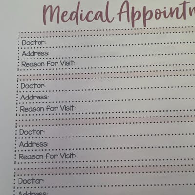 Medical Planner Printable Health Organizer Doctor Appointment Tracker ...