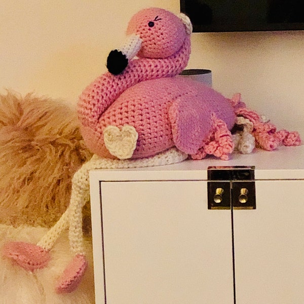 Giant Flamingo Crochet Kit: Oversized Amigurumi, Easy Skill - Etsy