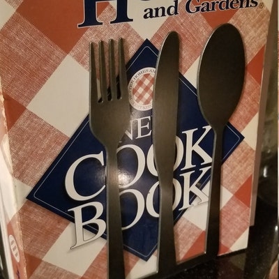 Fork Knife Spoon Kitchen Cookbook Bookend Kitchen Bookend Cookbook ...