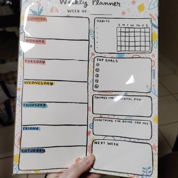 Weekly Planner Notepad 8.5x11 50 Sheets 2024 50 Week Planner to Do List ...