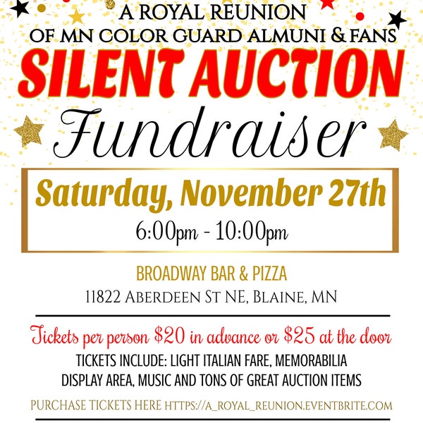 Silent Auction Flyer Ticket Set, Fundraiser Event Signs, School Pto Pta ...